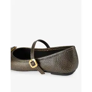 Kurt Geiger Pimplico Embellished Leather Ballet Flats