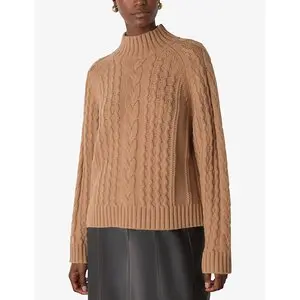 Whistles Cropped Cable-knit Wool-blend Jumper