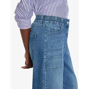 Whistles Barrel Elasticated-waist Stretch-denim Jean