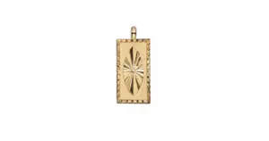 Jennifer Zeuner Jewelry Nate 18k Yellow Gold-plated Silver Charm With Diamond - Multicolor