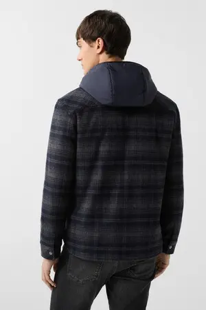Bogner Flannel Overshirt Larry - Navy Blue/grey