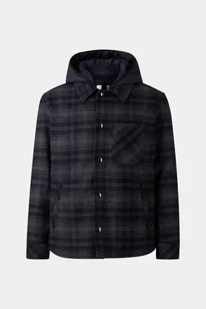 Bogner Flannel Overshirt Larry - Navy Blue/grey