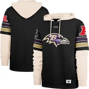 '47 Baltimore Ravens Split Zone Cornerback Duo Hoodie - Black