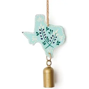 MATR BOOMIE Texas Bluebonnet Wind Chimehand-painted State Flower - Brown