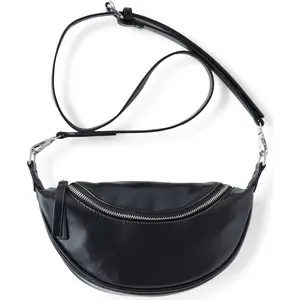COTTON ON Suki Crossbody Bag - Black Crinkle Pu