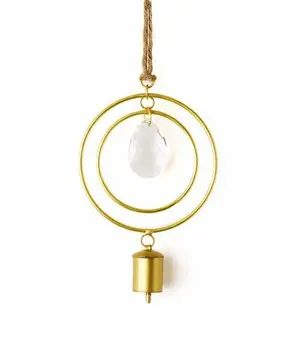 MATR BOOMIE Suyra Two Circle Crystal Suncatcher Wind Chimehand Tuned - Brown