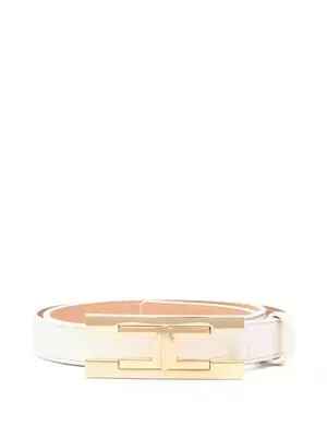 Elisabetta Franchi Logo-buckle Belt - White