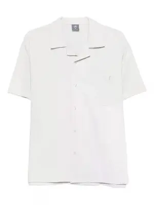 NEW BALANCE Revere-collar Patch-pocket Shirt - Grey