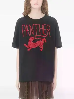Valentino Garavani Printed Cotton T-shirt - Black