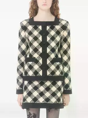 Valentino Garavani Damier Tweed Jacket - Black