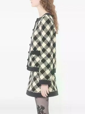 Valentino Garavani Damier Tweed Jacket - Black