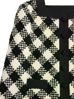 Valentino Garavani Damier Tweed Jacket - Black