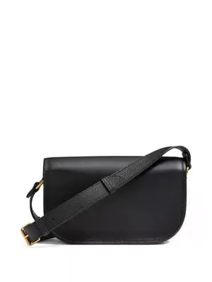 Valentino Garavani Leather Messenger Bag - Black