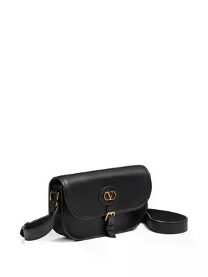 Valentino Garavani Leather Messenger Bag - Black