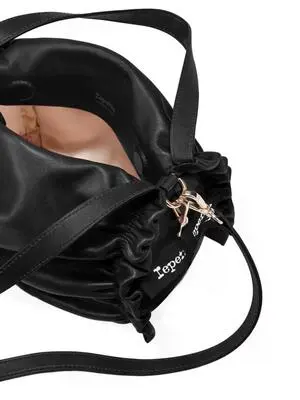 Repetto Small Opéra Ruched Shoulder Bag - Black
