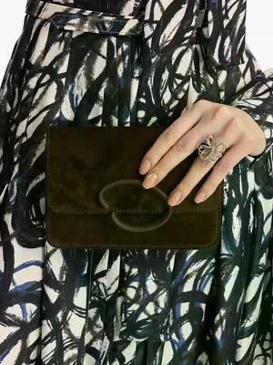 Oscar De La Renta Pochette Chain Shoulder Bag - Brown