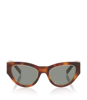Saint Laurent Acetate Cat Eye Sunglasses - Brown