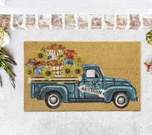 VCNY HOME Multicolor Sunflower Truck Outdoor Co Ir Doormat - One-color