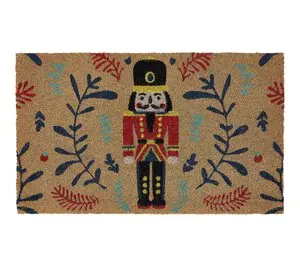 VCNY HOME Multi Nutcracker Holiday Outdoor Coir Doormat