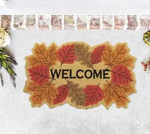 VCNY HOME Multicolor Welcome Leaf Outdoor Coir Oormat - One-color