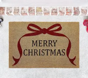 VCNY HOME Multi Merry Christmas Bow Outdoor Coi R Doormat - One-color