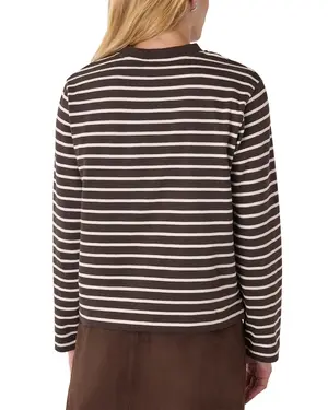 Whistles Striped Round Neck Sweater
