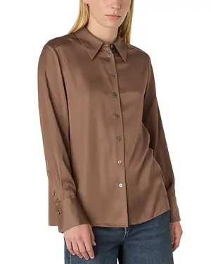 Whistles Metallic Shirt - Bronze