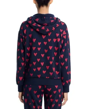 Aqua Fleece Lounge Hoodie - Navy