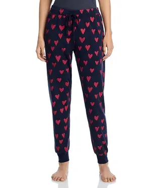 Aqua Fleece Jogger Lounge Pants - Navy