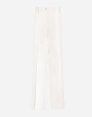 Dolce & Gabbana Flared Double Crepe Pants - White