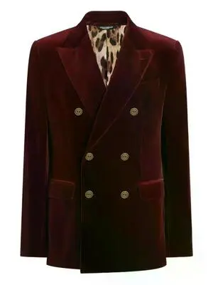 Dolce & Gabbana Sicilia Velvet Double-breasted Blazer