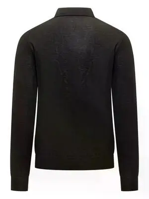 FILIPPO DE LAURENTIIS Long-sleeve Polo Shirt - Black