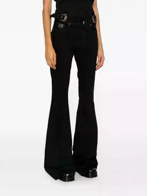 Versace Buckle Flared Trousers