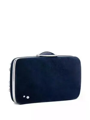 Oscar De La Renta Crystal-embellished Velvet Clutch