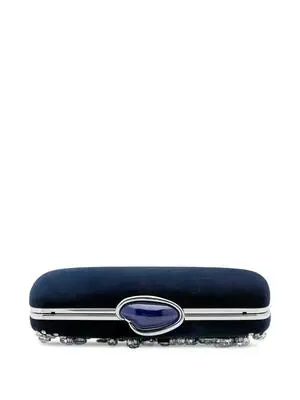 Oscar De La Renta Crystal-embellished Velvet Clutch