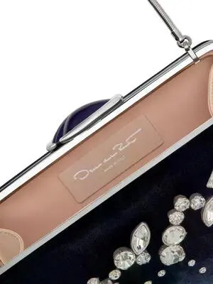 Oscar De La Renta Crystal-embellished Velvet Clutch
