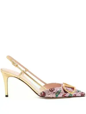 Valentino Garavani Logo Slingback Pumps - Pink