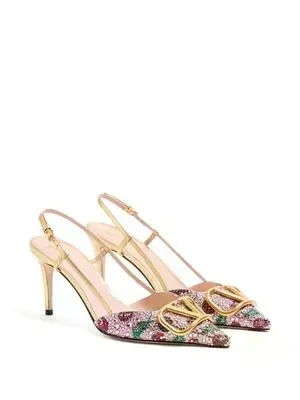 Valentino Garavani Logo Slingback Pumps - Pink