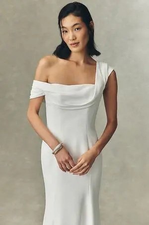 Jenny Yoo Suri Off-shoulder Crepe Wedding Gown