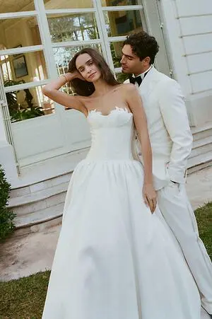 Watters Emmaretta Strapless Ball-skirt Wedding Gown - Ivory