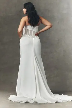 Watters Sonya Strapless Gown