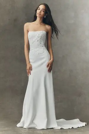 Jenny Yoo Raelyn Strapless Wedding Gown