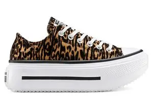 CONVERSE Chuck Taylor All Star Lift Double Stack Platform Leopard Print Sneakers