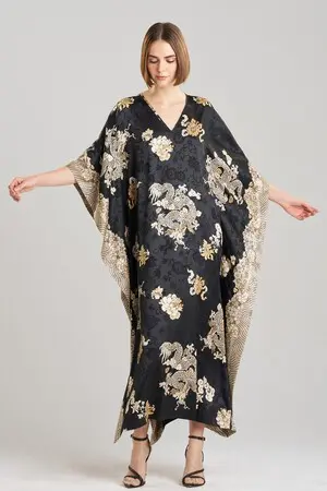 Natori Imperial Dragon Jacquard Caftan