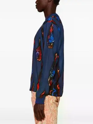 CASELLA MEYER Spirit Drops-print T-shirt - Blue