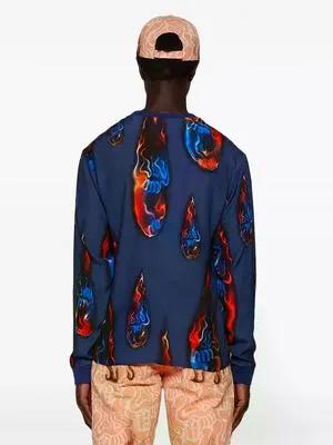 CASELLA MEYER Spirit Drops-print T-shirt - Blue
