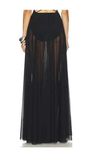 Norma Kamali Flared Floor-length Skirt - Black