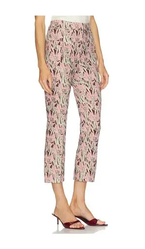Veronica Beard Arte Capri Pant - Raisin Multi