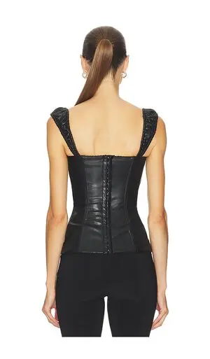 WeWoreWhat Wide Strap Ruched Cup Corset