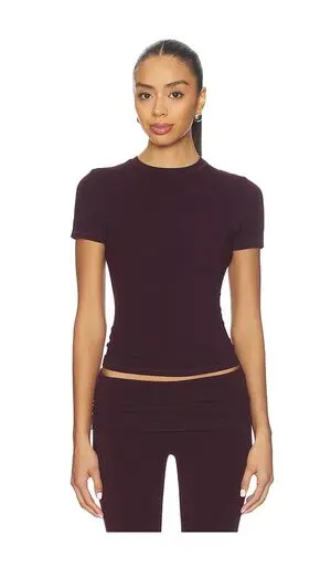 SKIMS Cotton Jersey T-shirt - Currant